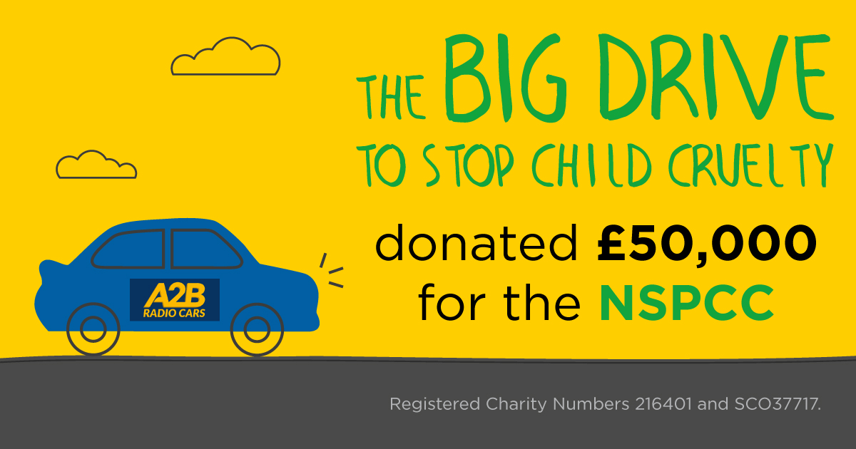A2B Contributes NSPCC | Birmingham Taxi Service | A2B Cars